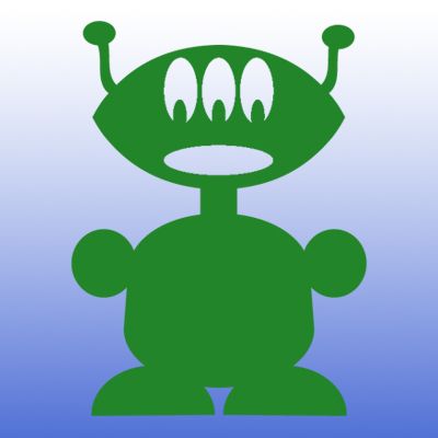Little Green Man Alien Iron on Transfer